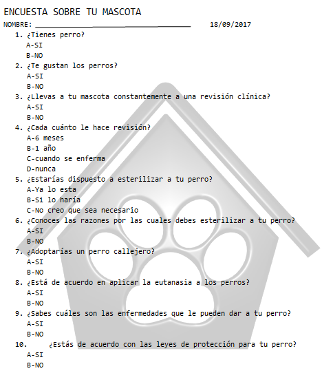 DOG HOUSE: ENCUESTA SOBRE TU MASCOTA