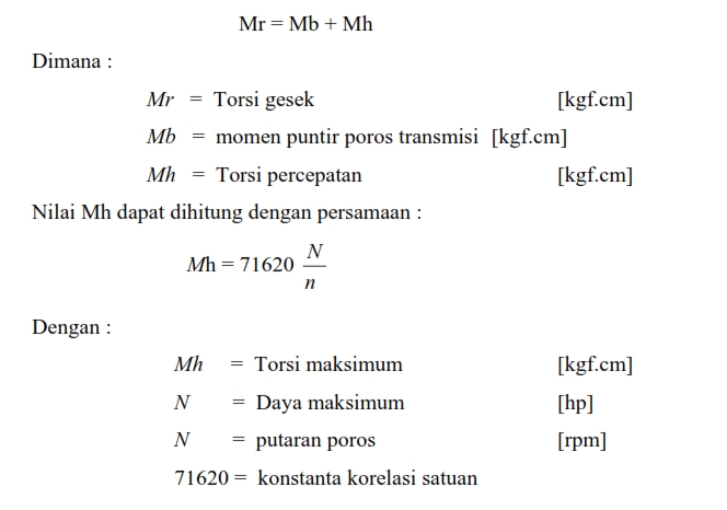 Rumus-Rumus Yang Digunakan Pada Kopling | ilmu teknik mesin indonesia