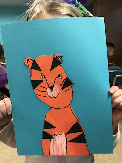 Elements of the Art Room: Kindergarten Tiger Collage