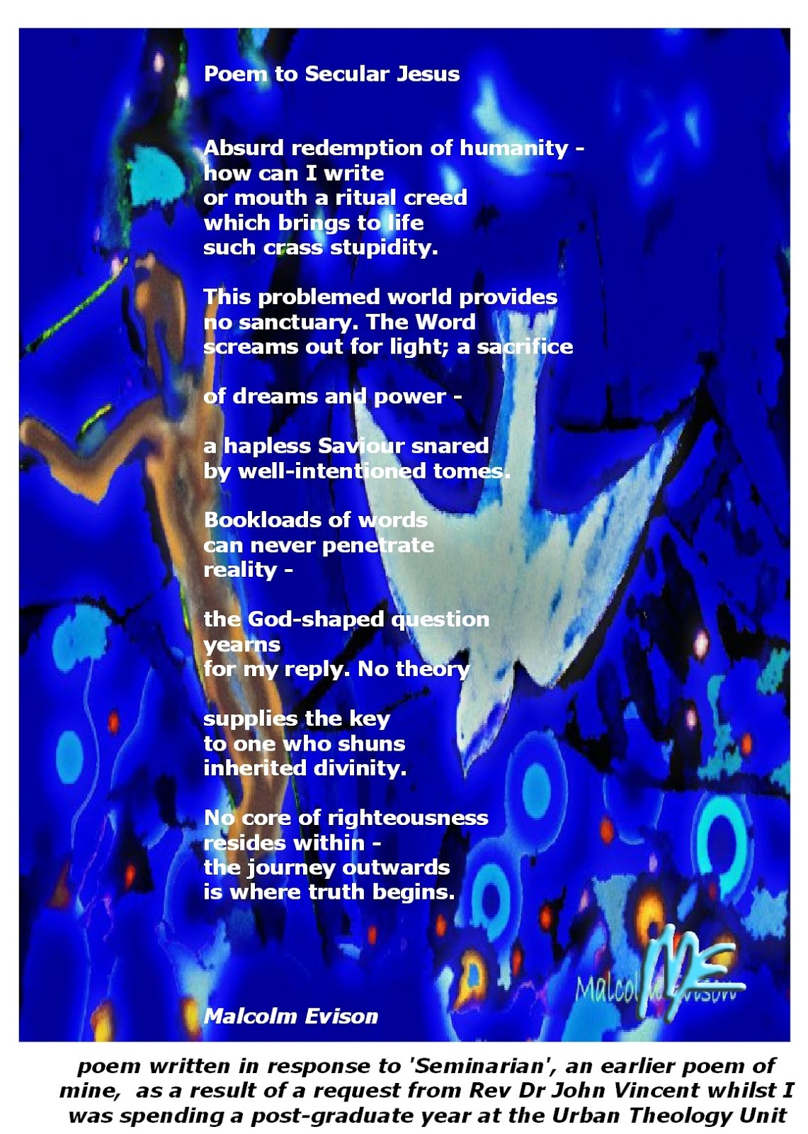 MAL's FACTORY - Poetry & Prose Poems: Seminarian and Poem to Secular ...