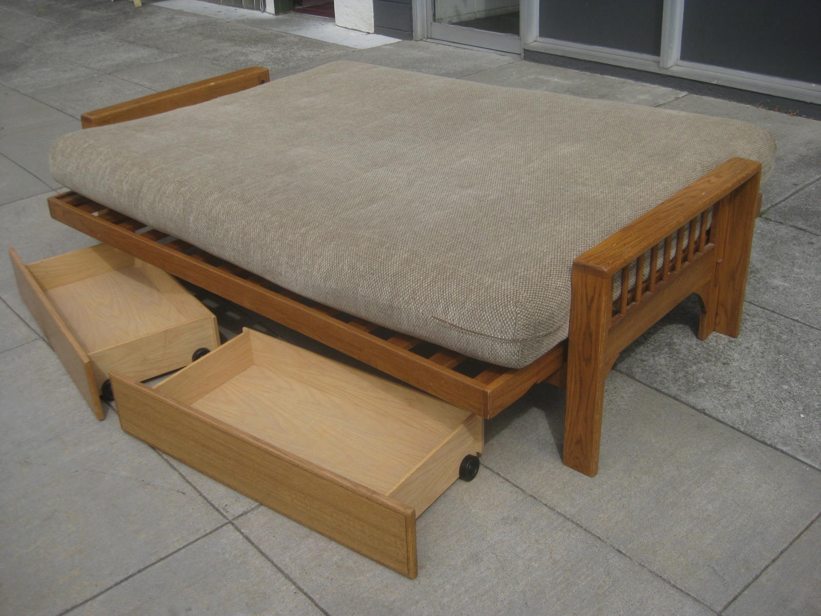 UHURU FURNITURE & COLLECTIBLES: SOLD - Futon and Frame with Storage ...