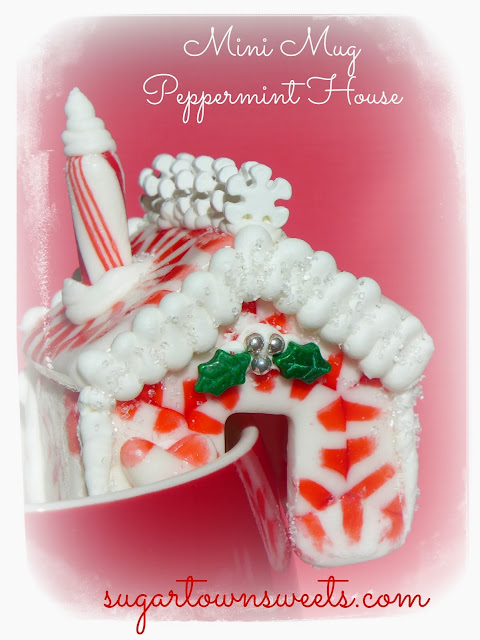 Sugartown Sweets: Mini Mug Peppermint "Gingerbread" House