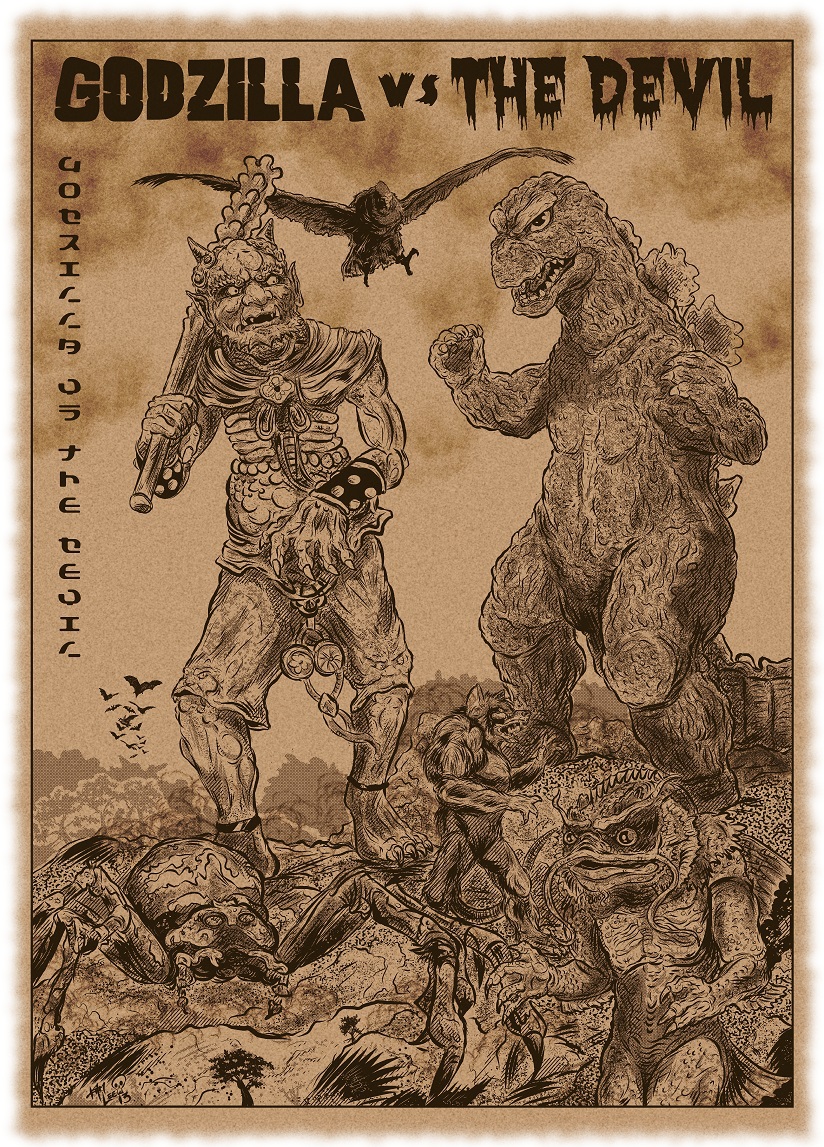 KAM LEE ART: New GODZILLA & other Monsters - old school retro style fan ...