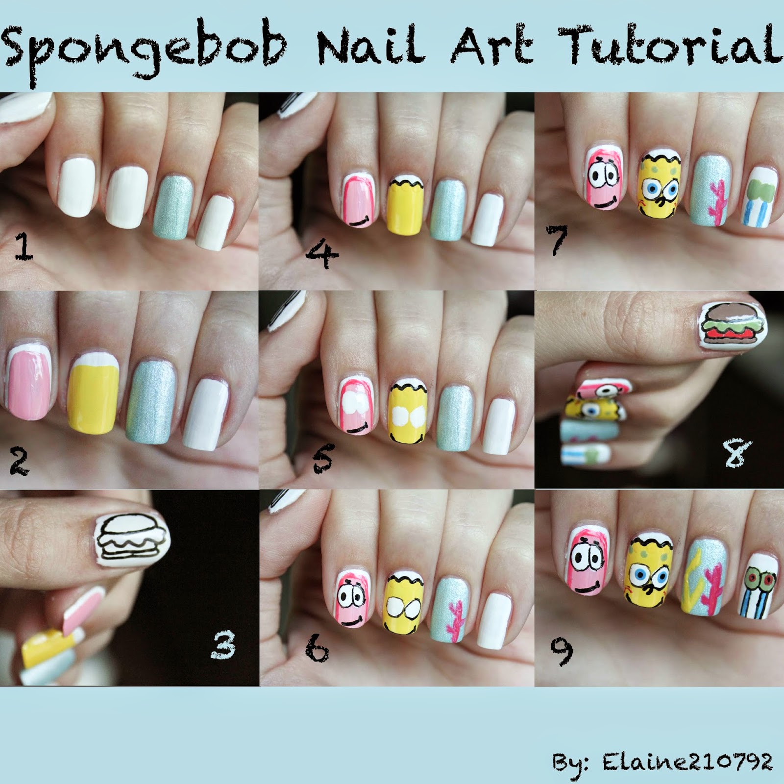 Spongebob Nail Art