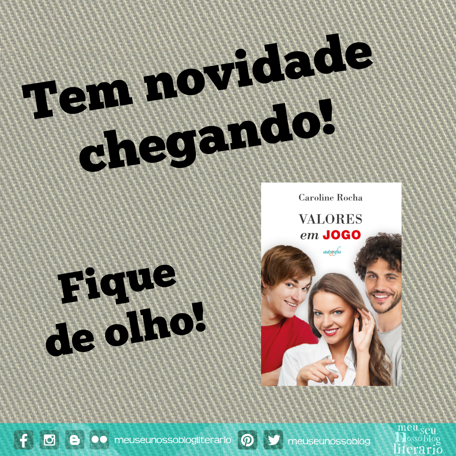 Meu, seu, nosso blog literário!: Novidade chegando!