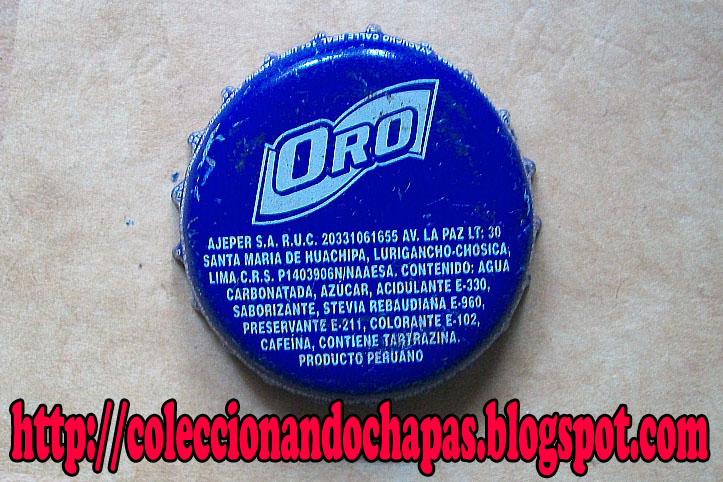 Colección de Chapas: Gaseosas Oro - Perú