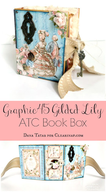 Gilded Lily ATC Book Box - Clearsnap + Graphic 45 Blog Hop!