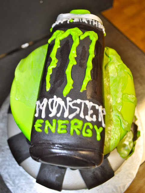 Leah's Sweet Treats: Monster Energy Drink Cake