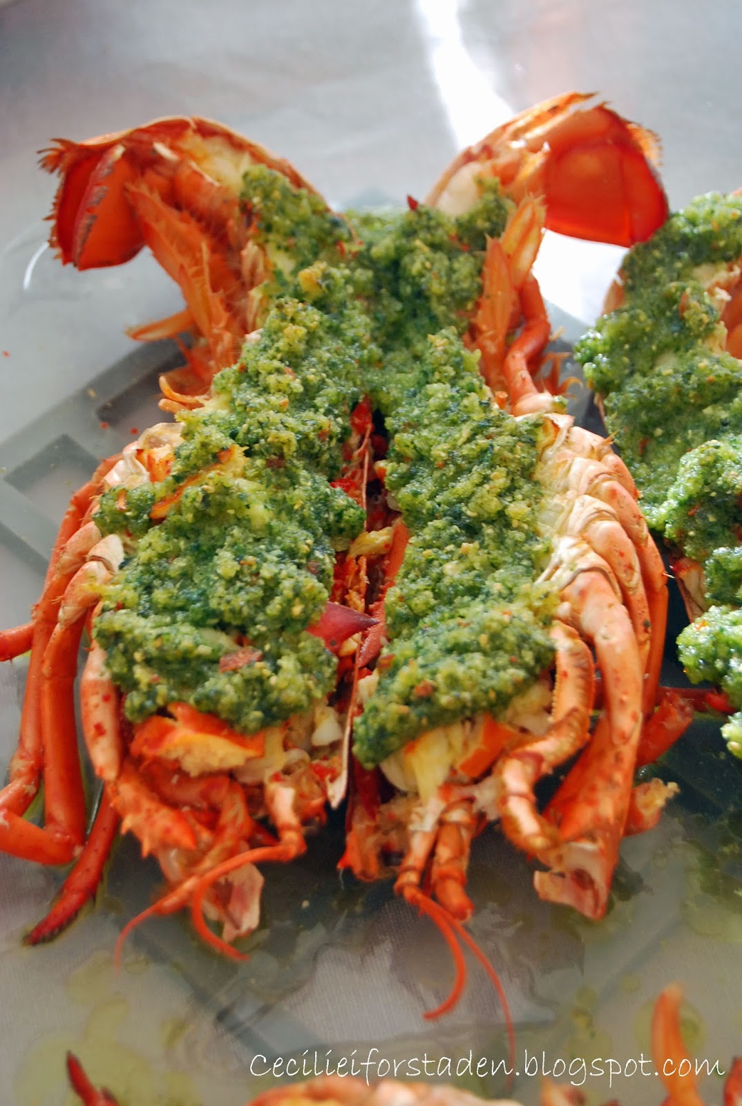 Cecilie i forstaden: Gratinerte hummer