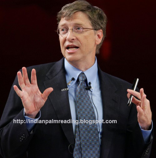 Hand Image Of Millionaire Bill Gates Palmistry ~ INDIAN PALMISTRY ...