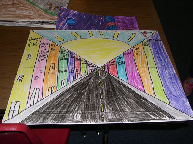 Simply Art Lessons for Kids: 1 Point Perspective Portfolios