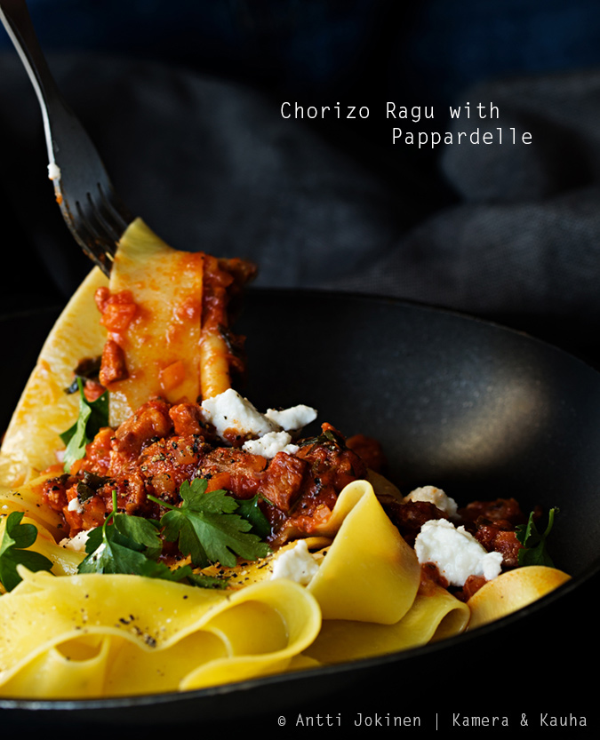 Chorizopastaa | Chorizo Ragu - Kamera ja Kauha | Ruokaa ja Ruokakuvausta