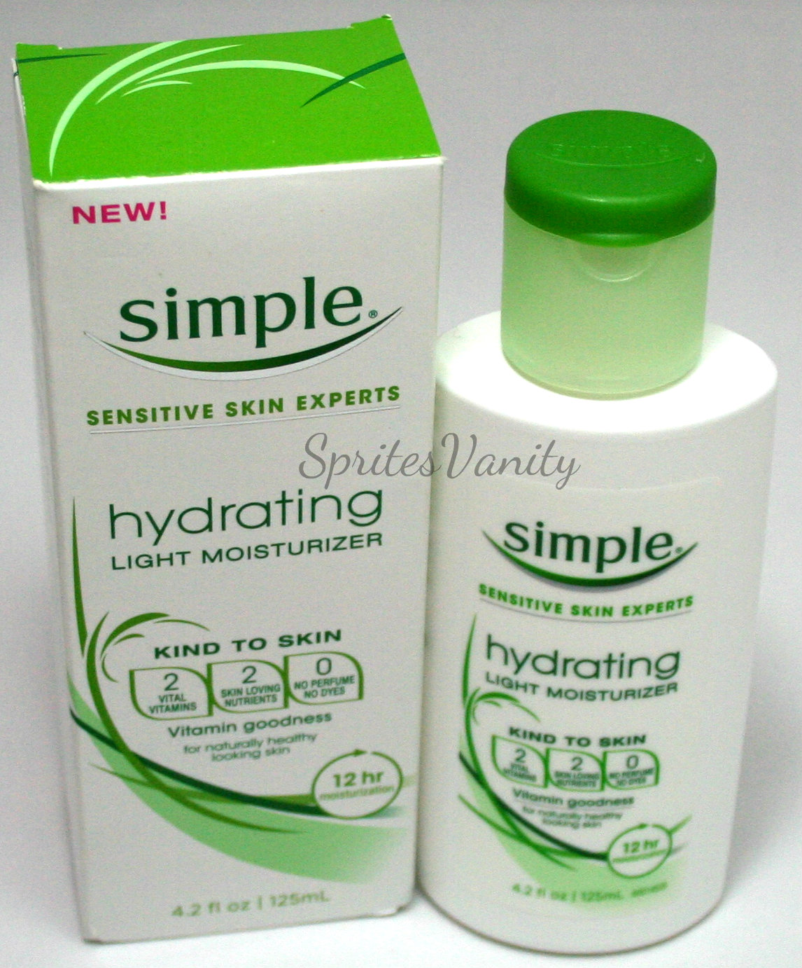 SpritesVanityTable: Simple Hydrating Light Moisturizer