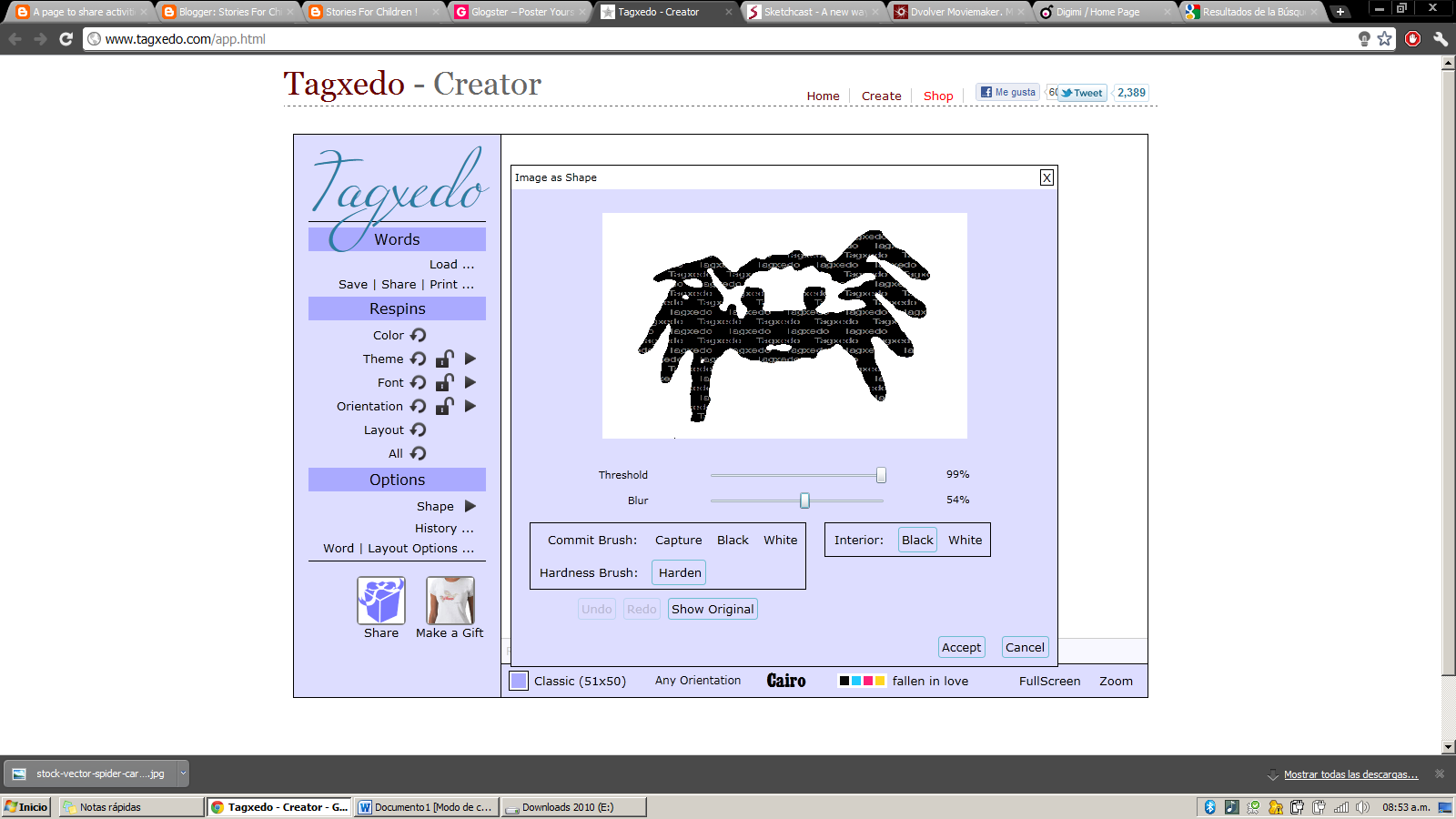 Telling Your Story ! ! !: Activity Number One: Tagxedo Creator