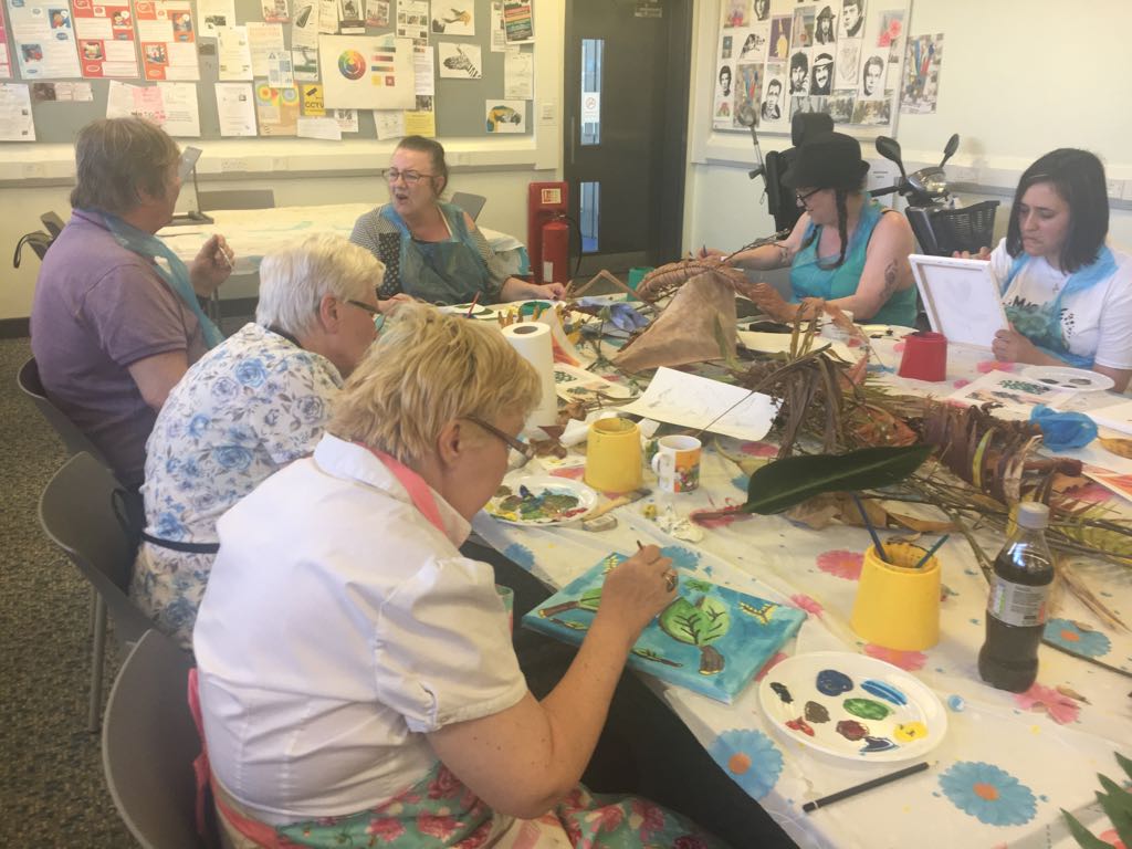 botanical workshop - acrylics