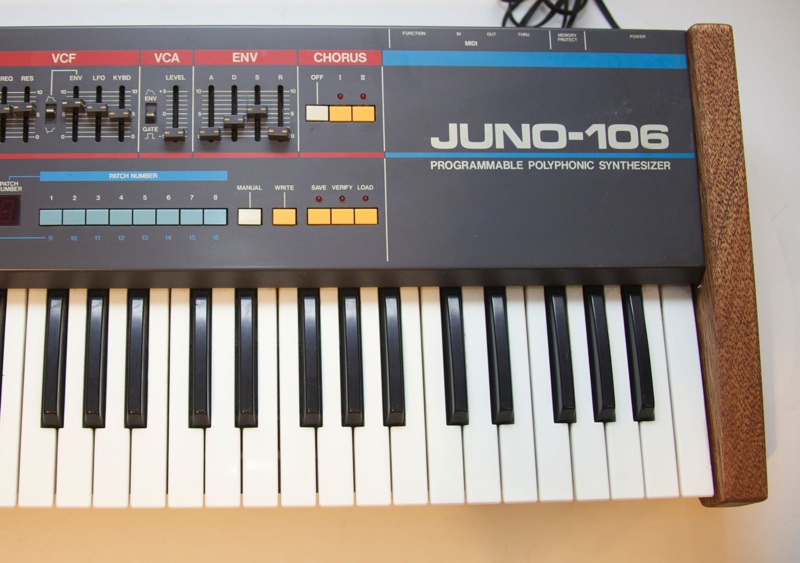 MATRIXSYNTH: Roland Juno-106 with Wood Side Panels