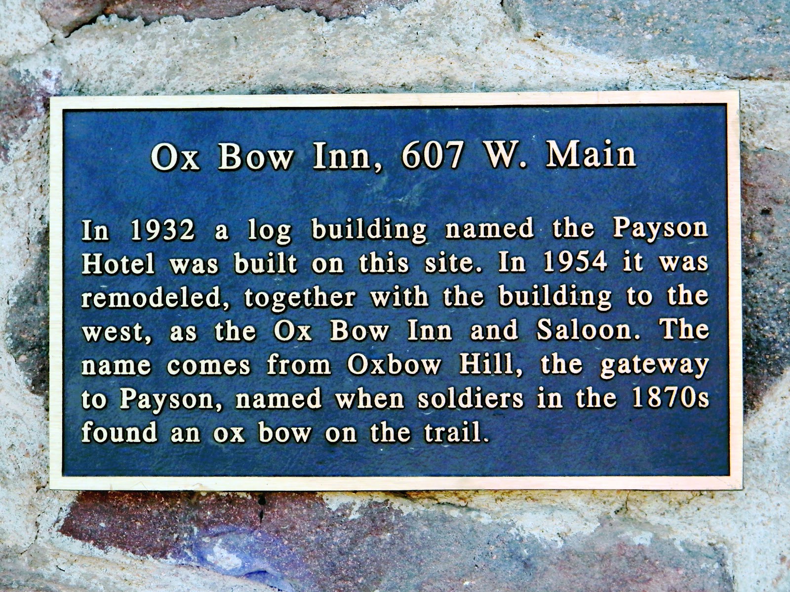 Inside the Ox Bow Inn