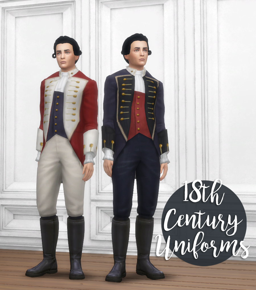 TS4: 18th Century Army Uniforms | History Lover's Sims Blog