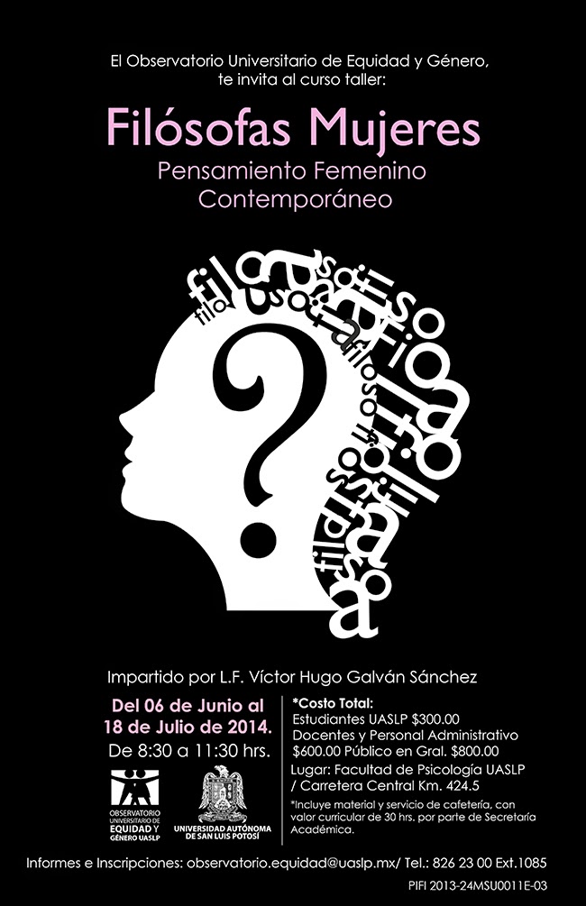 Filósofas Mujeres. Pensamiento Femenino Contemporáneo