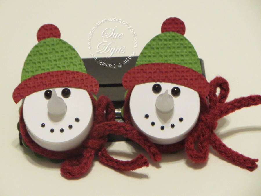 Stampin' With Suzie Q: Snowman Tea Lights
