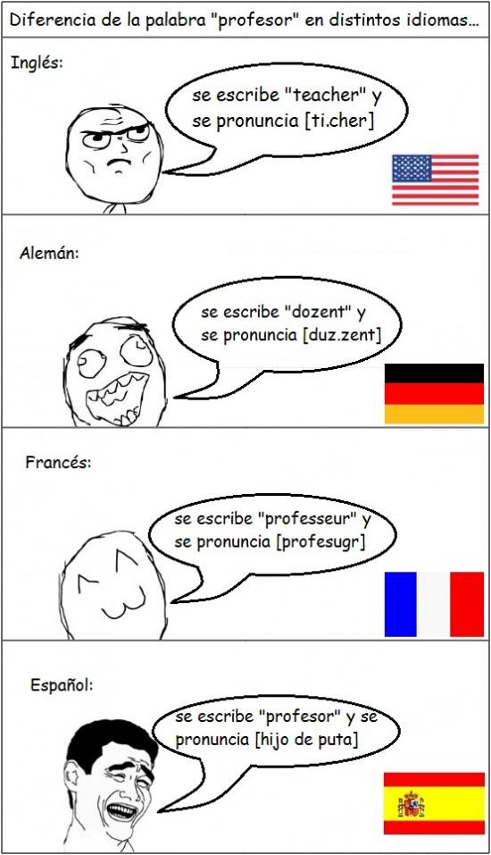 LOS MEMES MÁS FAMOSOS!: Diferencias de la palabra "Profesor" en ...