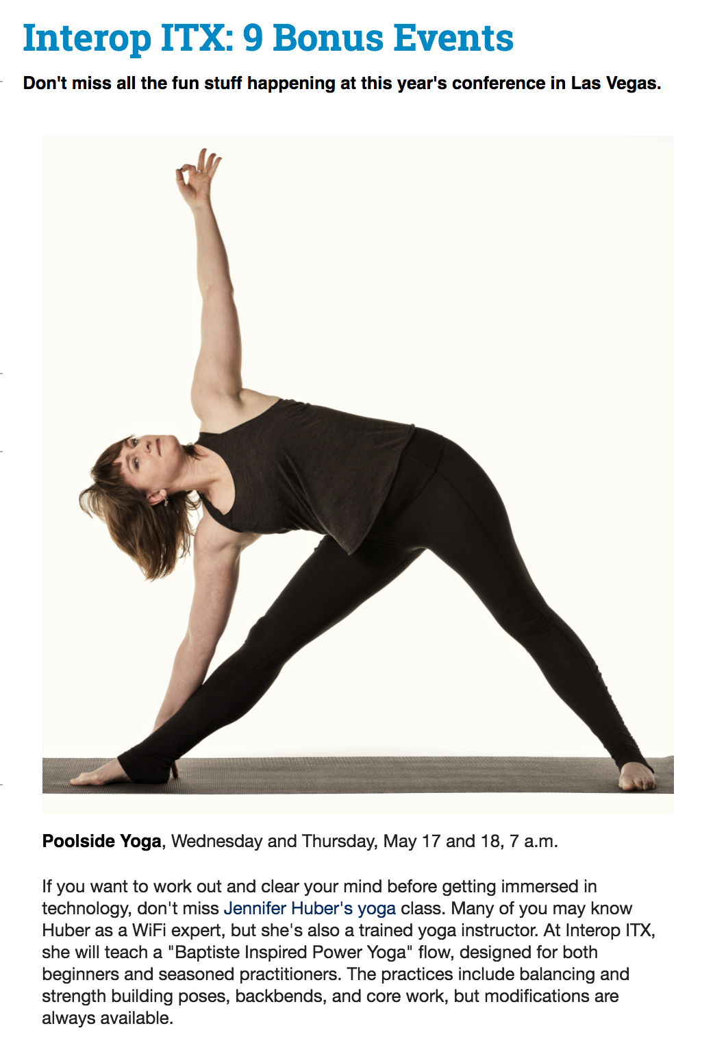 Bringing Yoga to Interop ITX 2017 - Jen Tech Yoga