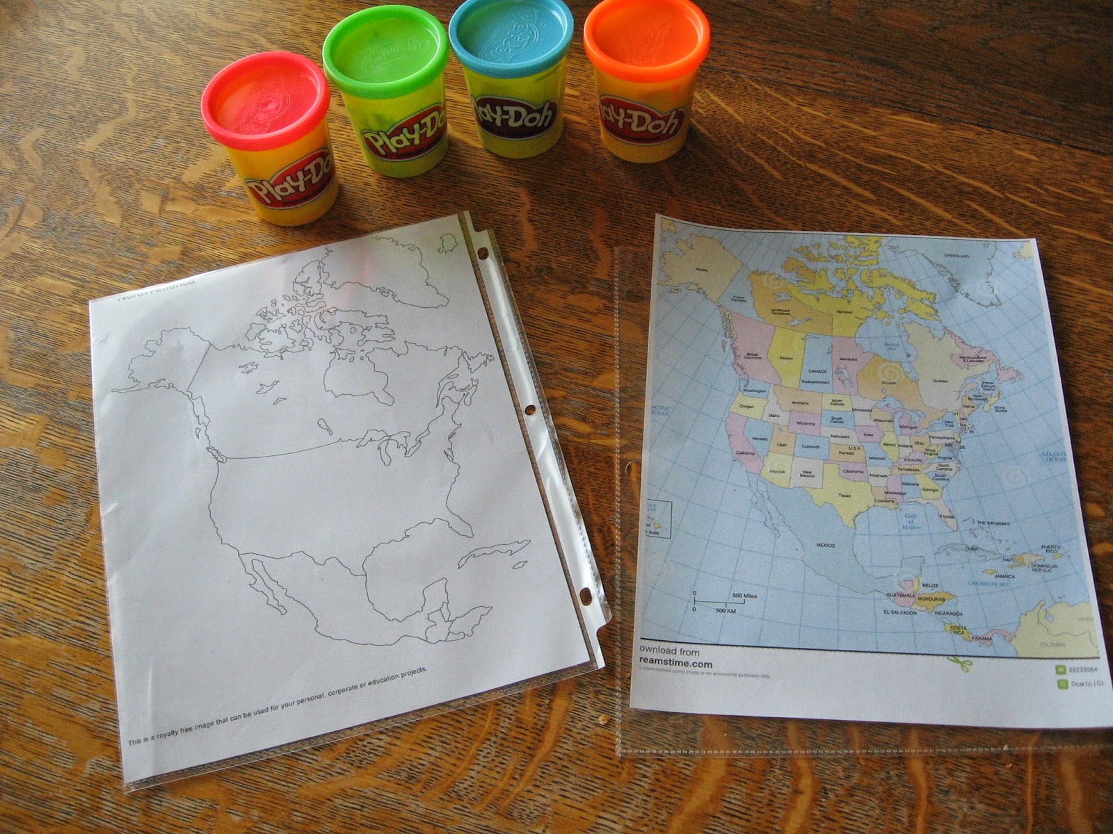 Almost Unschoolers: Playdough Mat Maps and Furry Distractions