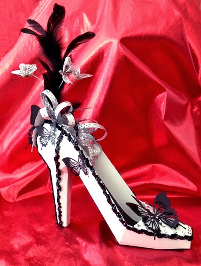 Paper Craft Creations: Love Always Fancy Feather Butterfly 3D 8" High ...