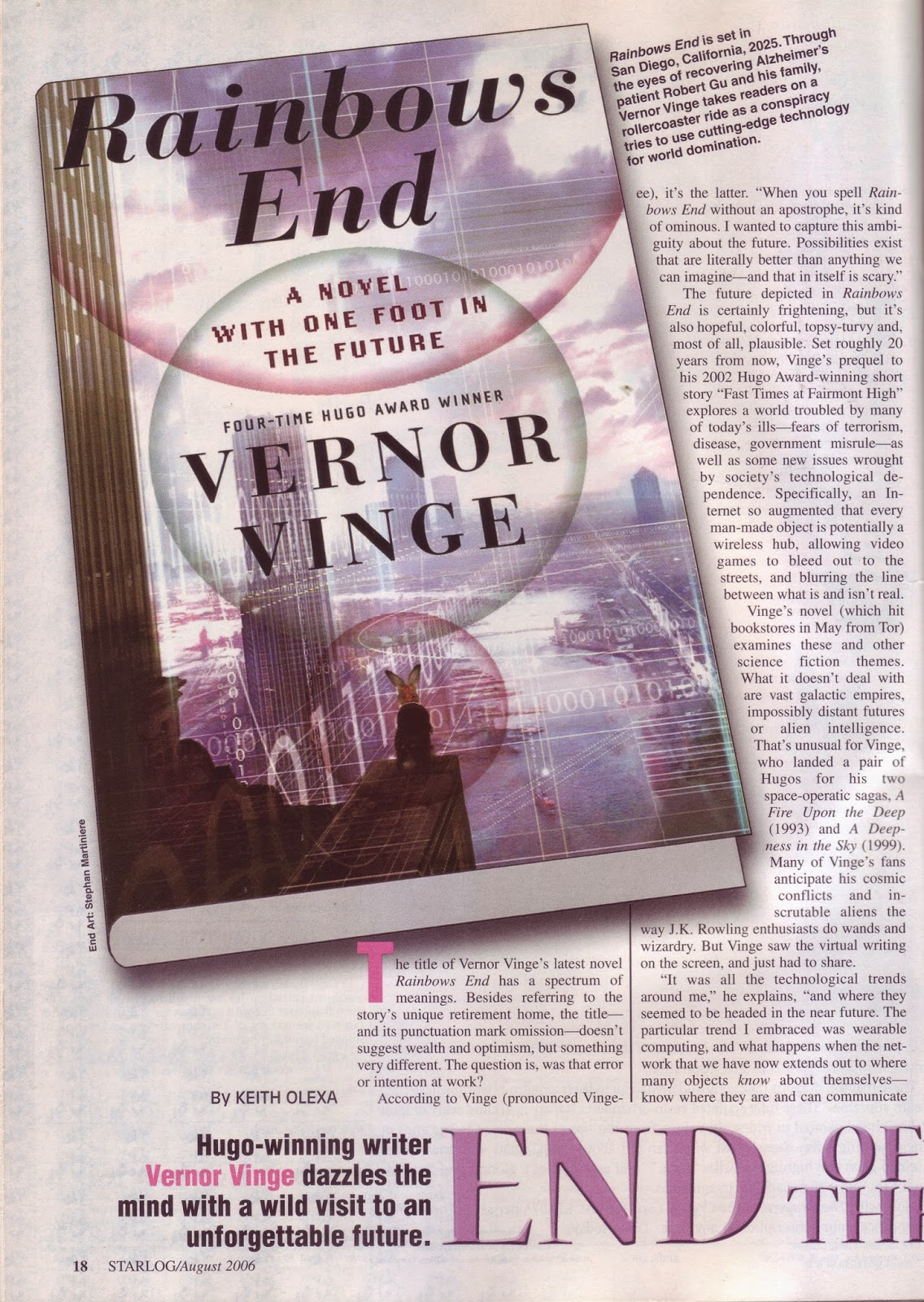 Keith Olexa: Vernor Vinge for Rainbows End