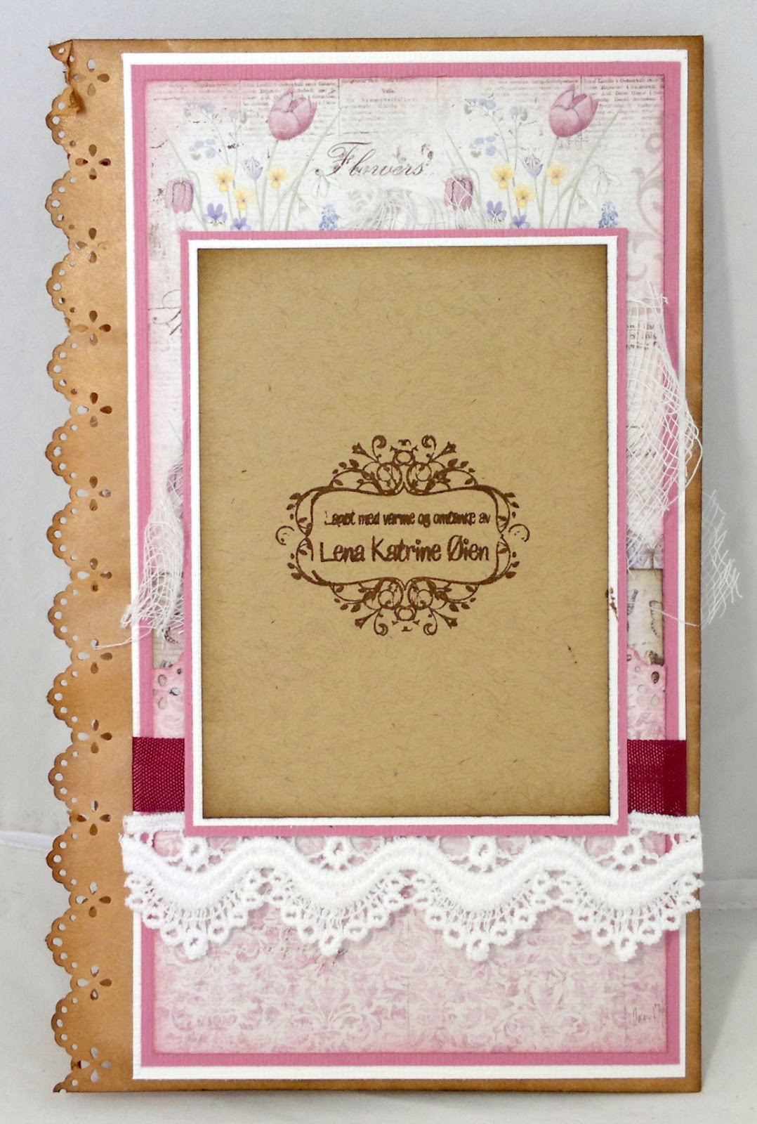 Lena Katrine`s Scrappeskreppe: Paper Bag Card