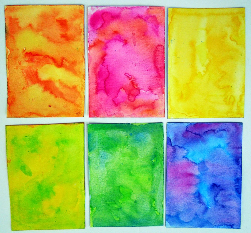 Inky Dinky Doodle: Watercolour cards - my first post!
