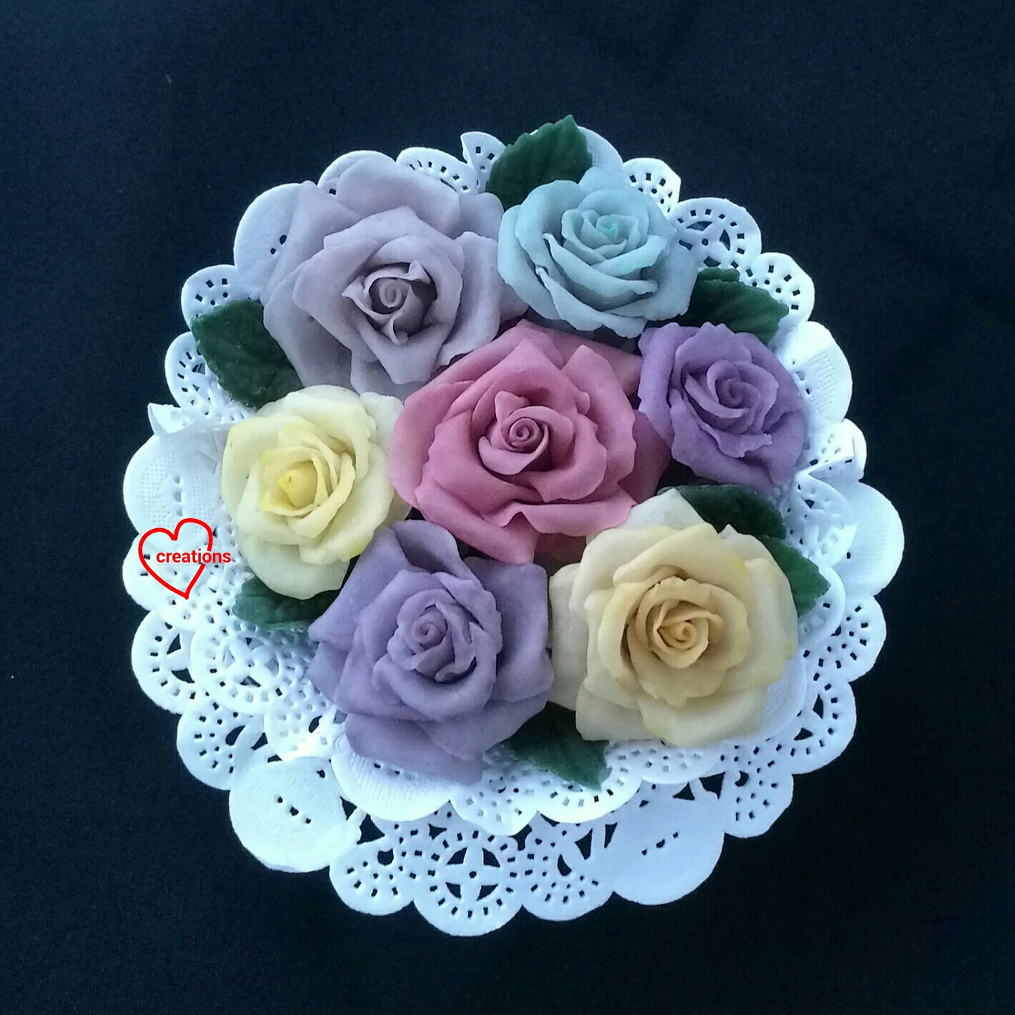 Loving Creations for You: Naturally Coloured Bean Paste Roses