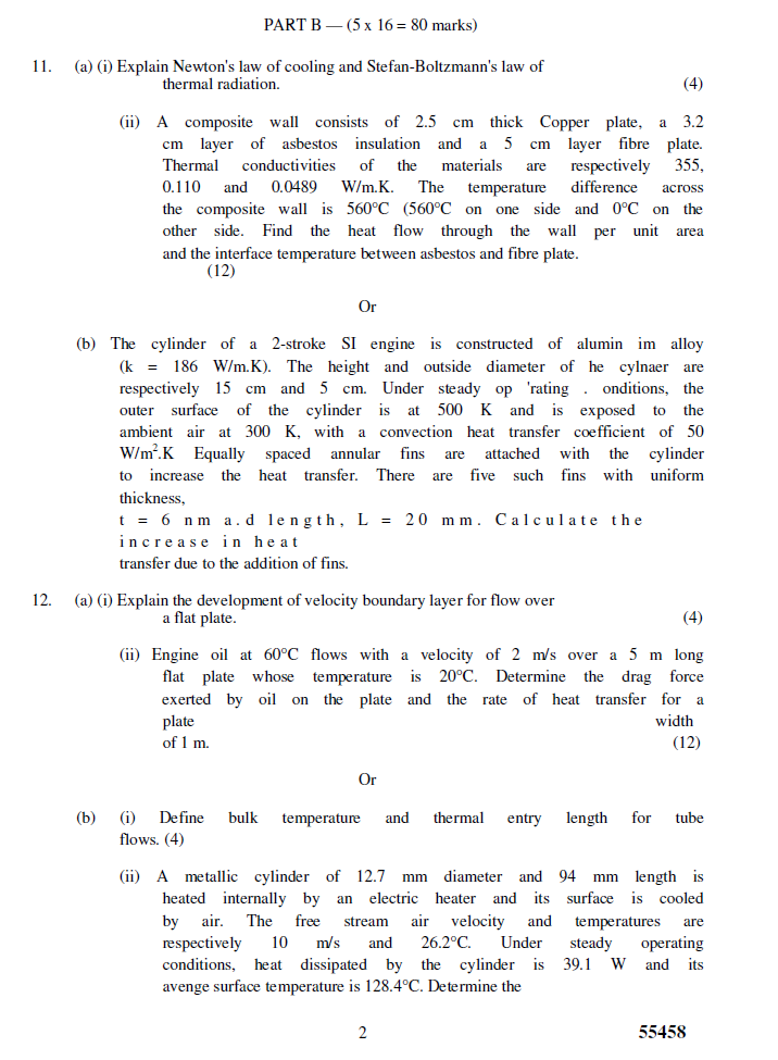 ME6502 / ME2251 Heat and Mass Transfer Nov Dec 2011 Question Paper ...