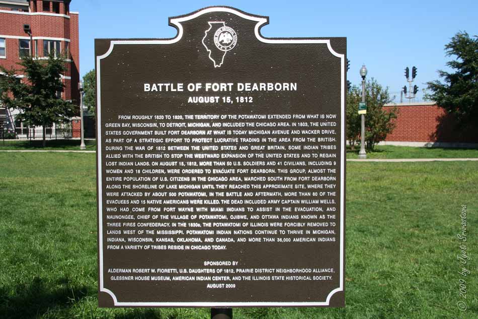 Chicago - Architecture & Cityscape: Site of Battle of Fort Dearborn