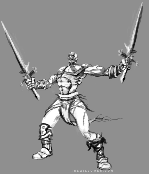 Blog of Will Owen: Sunday D&D character illustration: Goliath Awesome