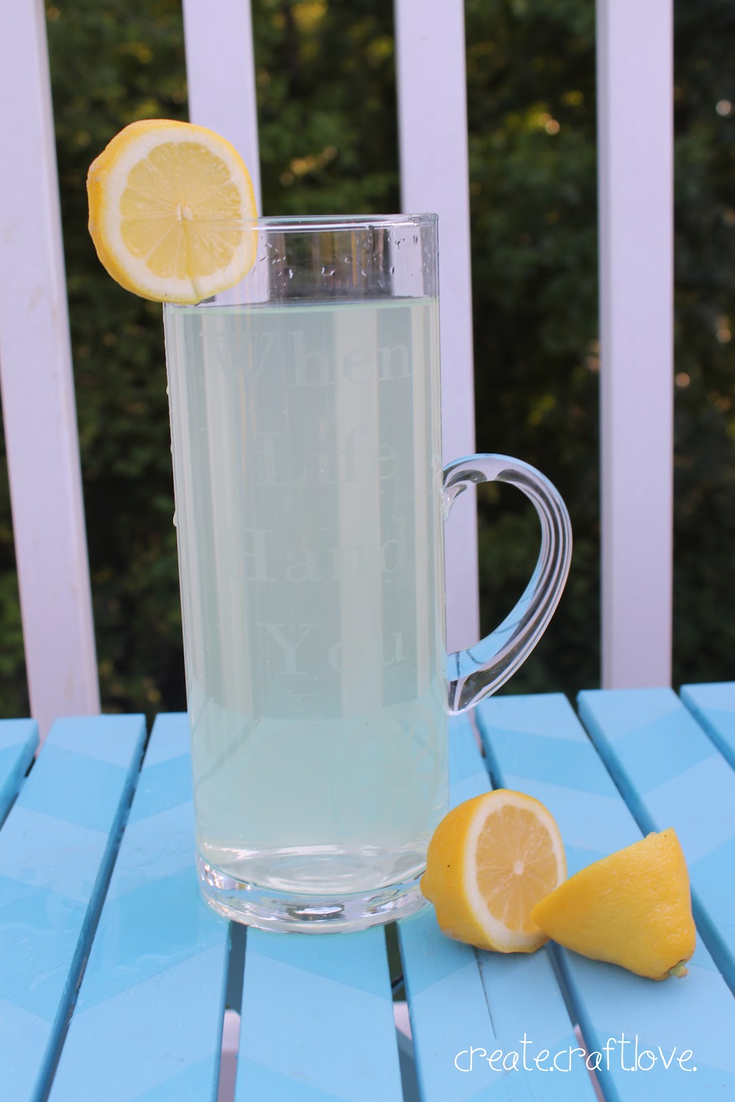 Domestic Randomness: Guest Post: Glass Etched Lemonade Pitcher