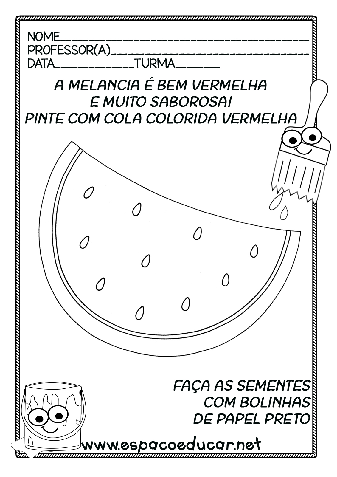 Atividade Cor Vermelha Maternal - RETOEDU