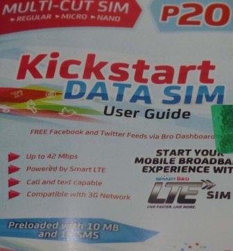 Smart Bro Kickstart Data SIM only P20 Powered by LTE Network