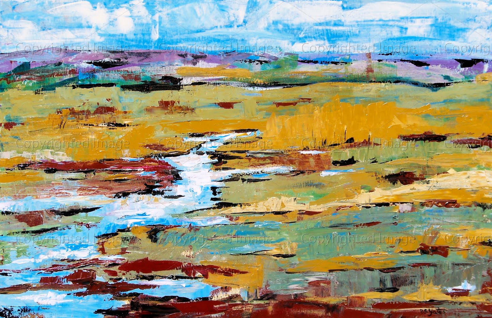 BSYates Art, a sometimes, daily painting journal: Abstract landscape by ...