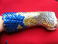 Crafty Mutt: Super Simple Knitted Scale Mail Glove Pattern