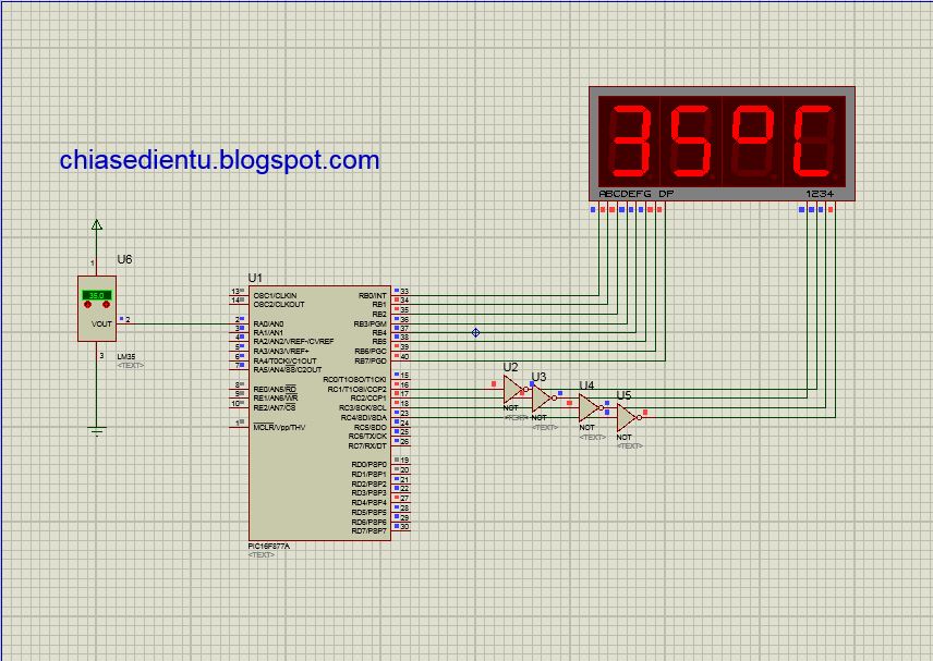 BÀI 28 : ĐO NHIỆT ĐỘ LM35 HIỂN THỊ LED 7 ĐOẠN PIC16F877A CCS - Lập ...