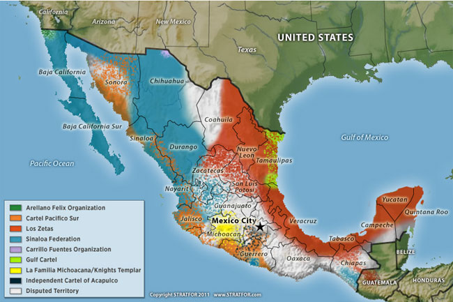 Distribución de los Cárteles de Droga en México ~ Geomática
