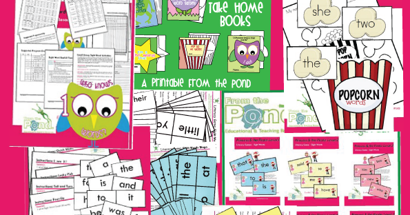 Our 100 Sight Words Program | From the Pond