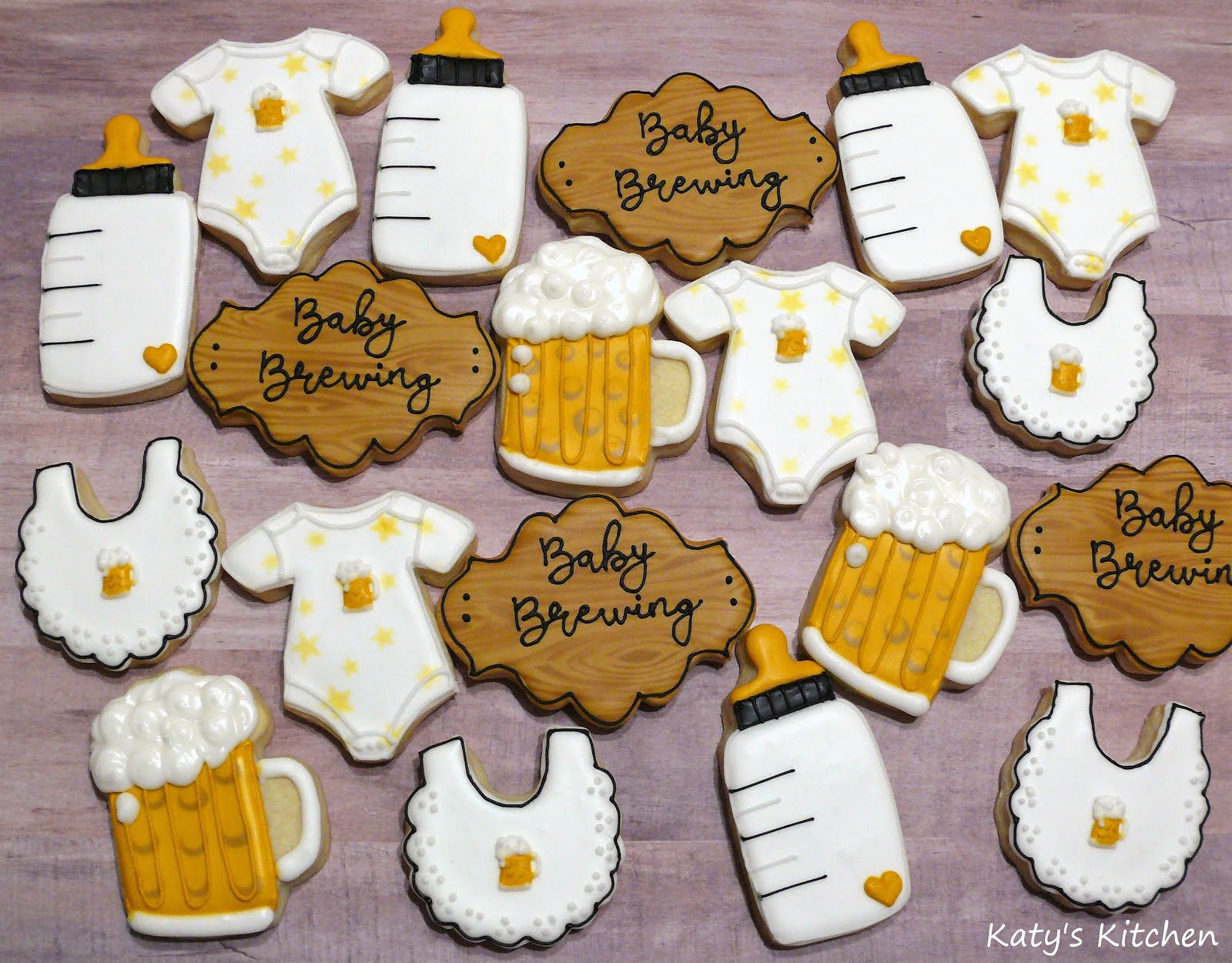 Katy's Kitchen: Baby Brewing Baby Shower Cookies