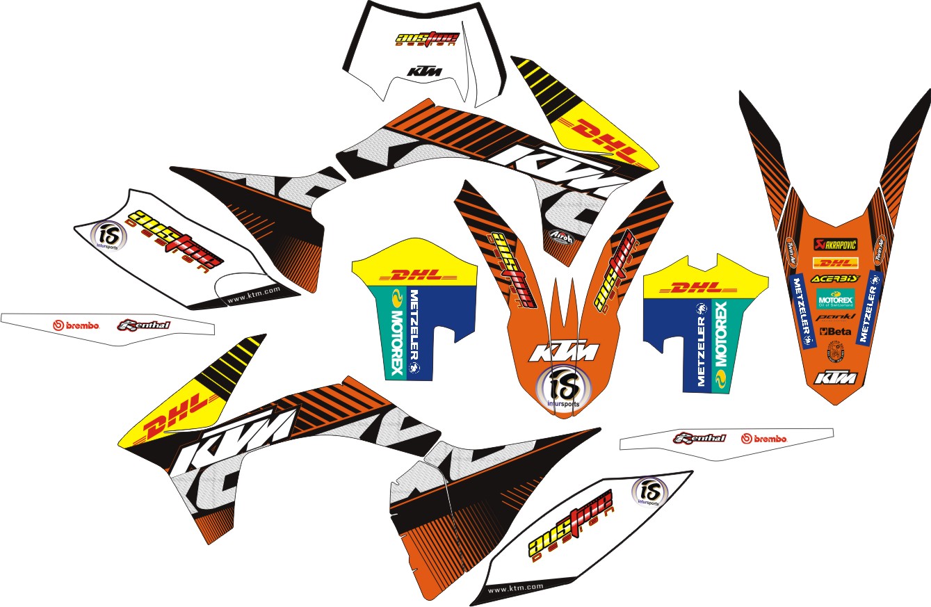 Decal KTM EXC-f 2012 - 2016 - DECALS MOTOCROSS CUSTOM GRAPHICS