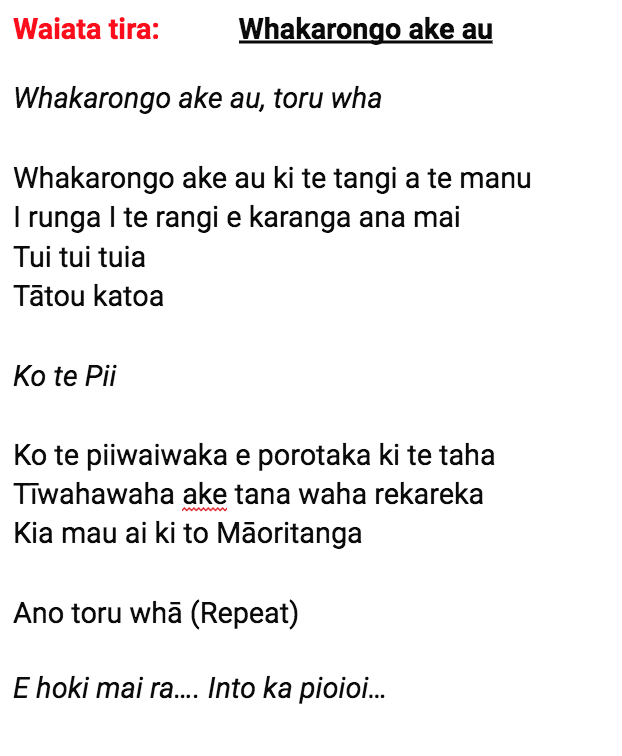 CSNS Kapa Haka : Whakarongo ake au