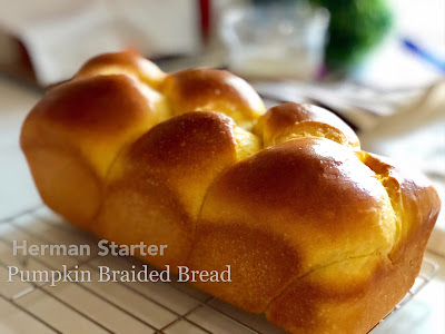 My Mind Patch: Herman Starter - Braided Pumpkin Bread 南瓜辫子吐司