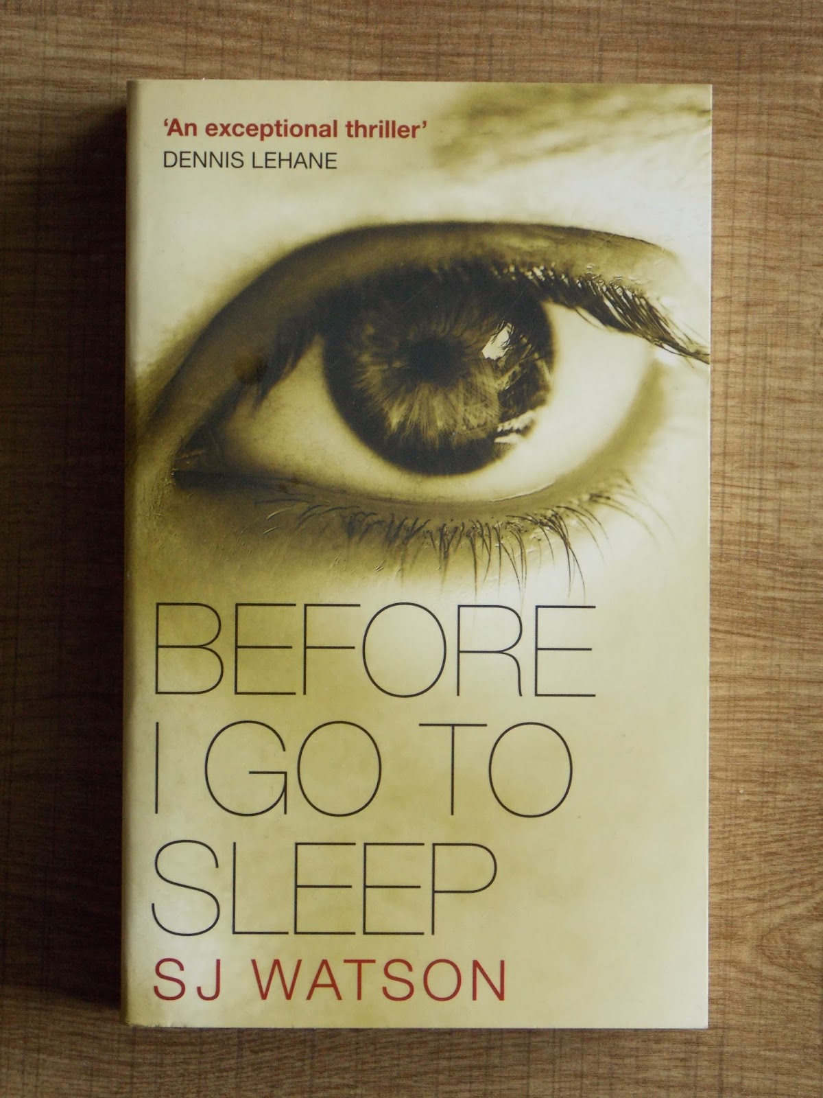 Embracing My Books: S. J. Watson: Before I Go To Sleep