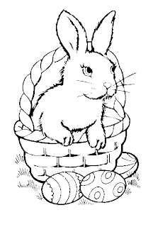 Desene de colorat si planse educative: Desene de colorat cu iepuri