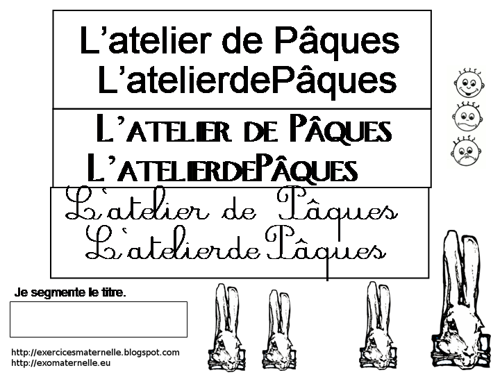 Maternelle: L'atelier de Pâques : jeu de lettres